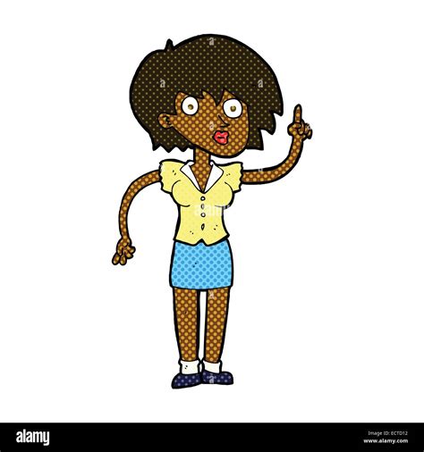 Retro al estilo de los cómics mujer de dibujos animados con la