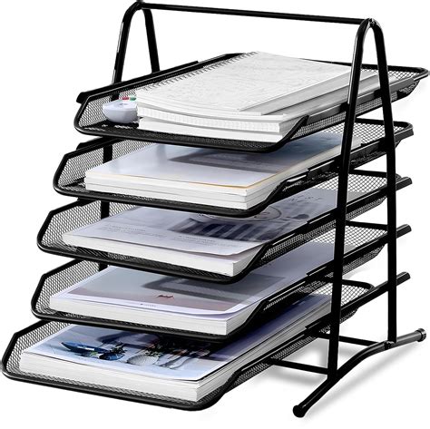 Amazon Samhe 5 Tier Desk Organizer With Sliding Tray For