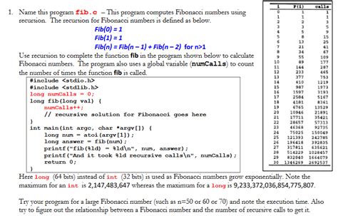 solved name this program fib c thi recursion the