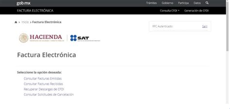 Cómo consultar facturas electrónicas recibidas por el SAT