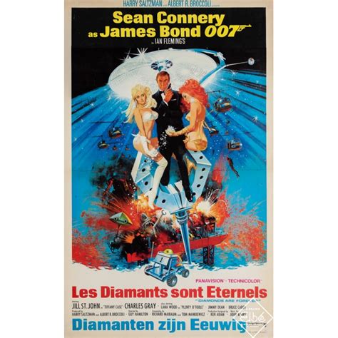 Affiche Ancienne James Bond Les Diamants Sont Eternels 1971