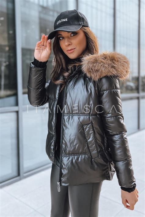Kurtka Zimowa Damska Pikowana SPARKLE Czarna Itamesca