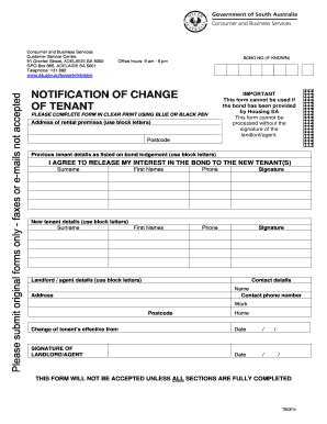 Fillable Online Sagov Clients Squiz Changeoftenantform Doc Tenancies