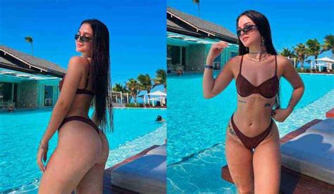 Mel Maia deixa marquinha de biquíni escapar em vídeo indo tomar sauna