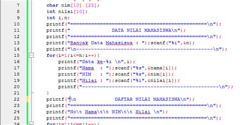 Array Dan Contoh Programnya Dalam Bahasa C