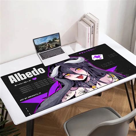 Duża podkładka pod mysz Gamer Albedo Anime Sexy Girls mata gumowa