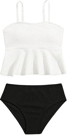Amazon Milumia Girl 2 Piece Tankinis Floral Print Layered Ruffle
