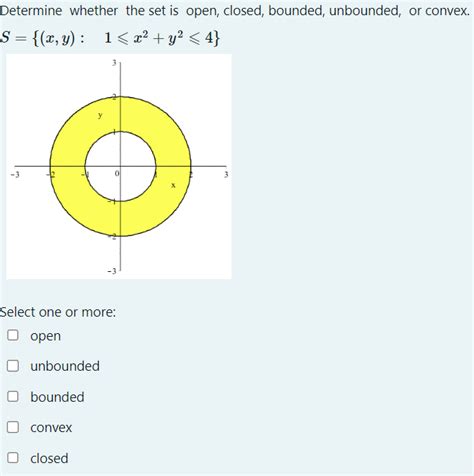 solved determine whether the set is open closed bounded