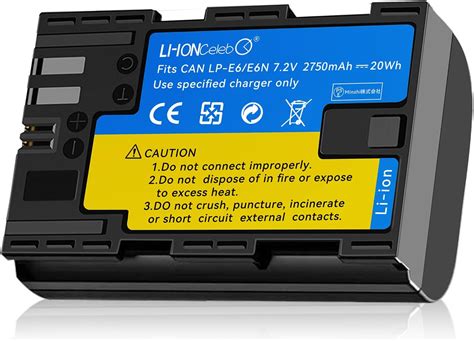 Amazon Li ion Celeb LP E6 LP E6N LP E6NH バッテリー CANON に対応 EOS 60D 7