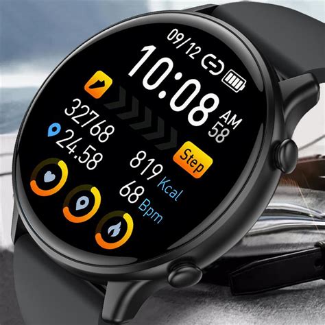 2022 New Smart Watch Men Full Touch Screen Sports Fitness Incoming Call