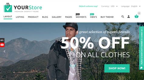 Awesome Shopify Themes For E Commerce Websites