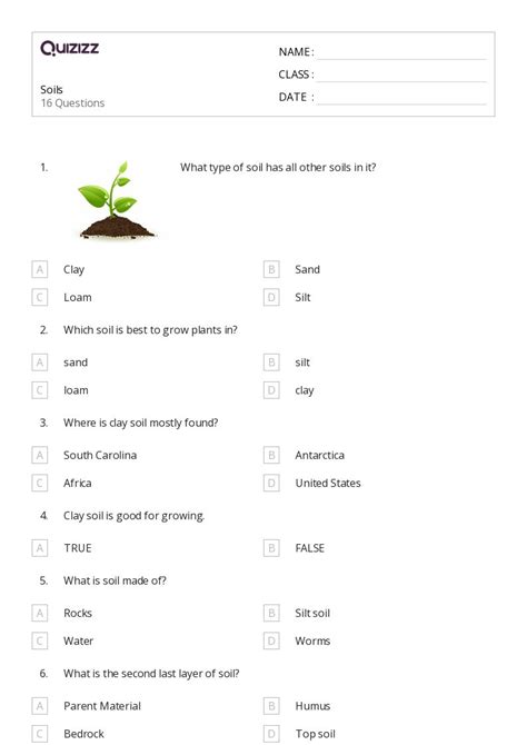 50 Soils Worksheets For 3rd Grade On Quizizz Free Printable