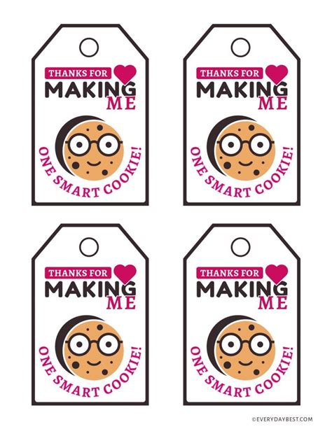 Cookie Teacher Appreciation Printable Free Printable Templates