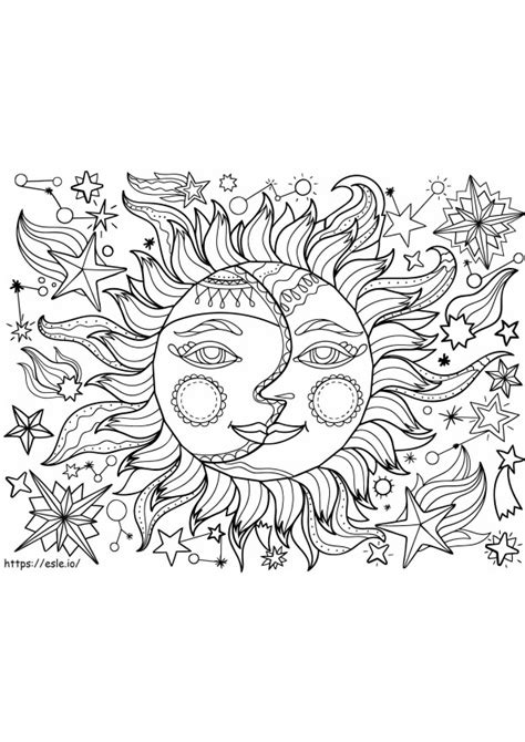 Sol Y Luna Dibujos Para Colorear Dibujos Para Colorear Imprimibles