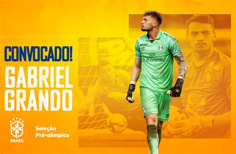 Goleiro Gabriel Grando é convocado para Seleção Brasileira Olímpica