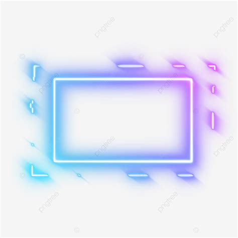 Borda De Néon Roxo Azul PNG Néon Borda De Neon Fronteira Imagem PNG