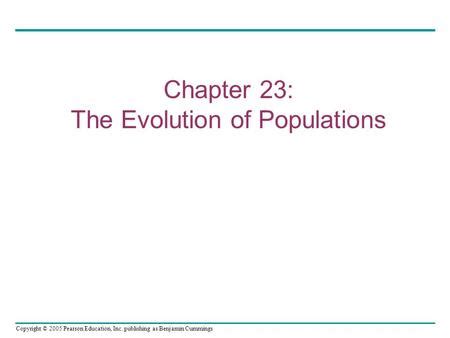 Copyright 2005 Pearson Education Inc Publishing As Benjamin