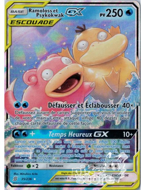 FR Pokémon Carte SL11 35 236 Psykokwak et Ramoloss GX