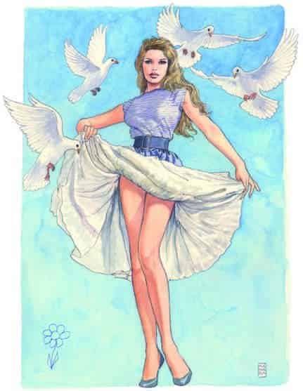 Vente aux enchères de portraits de Brigitte Bardot par Manara