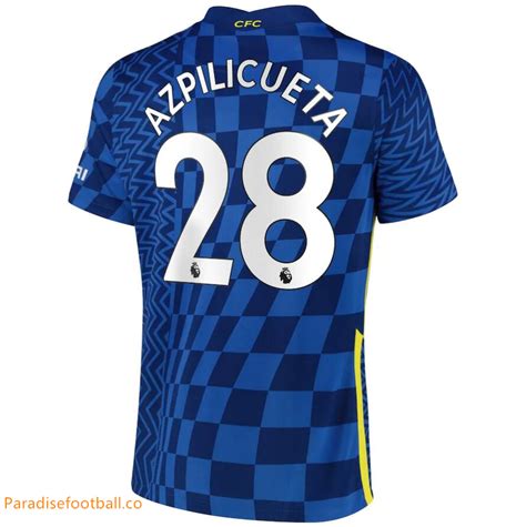 Cheap 2021 22 Chelsea Home Soccer Jersey Shirt Azpilicueta 28 Printing