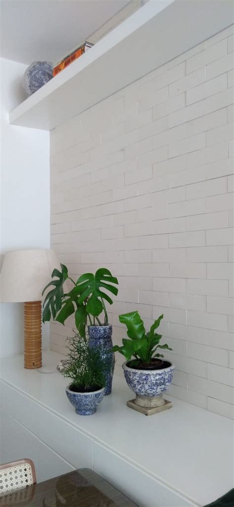 Tijolinho Brick Branco Retificado Kyoto Pedras Decorativas