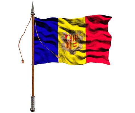 Premium Photo National Flag Of Andorra Background With Flag Of Andorra