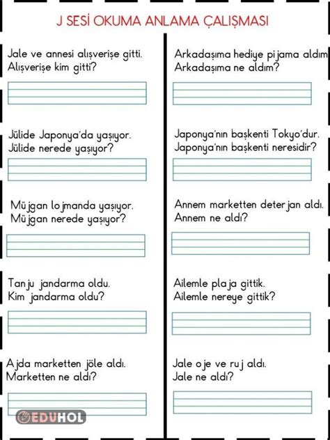 J Sesi Okuma Anlama Çalışması Eduhol Ders Videoları İzle Online