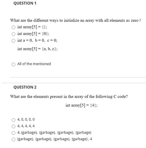 get answer what are the different ways to initialize an array with all transtutors