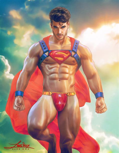 Rule 34 Abs Cape Dc Flying Harness Leather Male Male Only Muscular Outdoors Pinup Solo