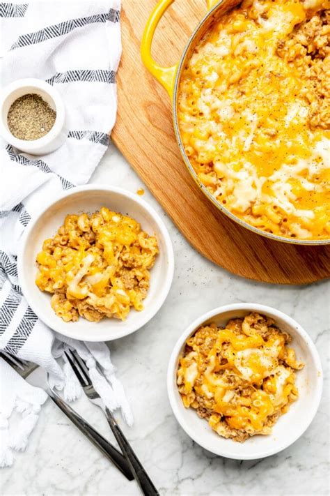 The Best Homemade Cheeseburger Macaroni Recipe Fed Fit