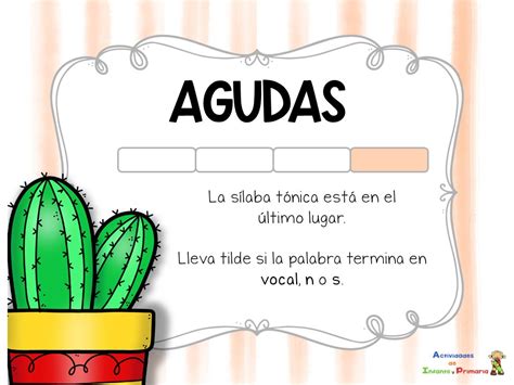 Palabras Agudas Llanas Y Esdrujulas Ejercicios Para Ninos Themeloader