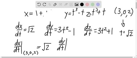 solved 49 52 find parametric equations for the tangent line to the curve with the given