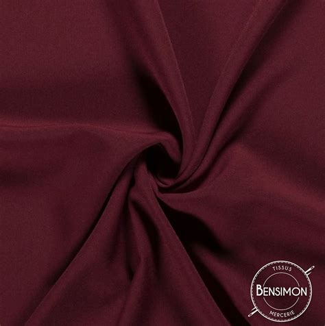 Tissu Burlington Polyester Infroissable X 50cm Bordeaux Tissus Bensimon