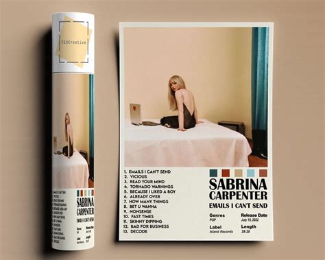 Sabrina Carpenter Emails I Can T Send Album Poster Sabrina Carpenter