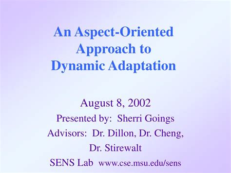 ppt an aspect oriented approach to dynamic adaptation powerpoint presentation id 3958174