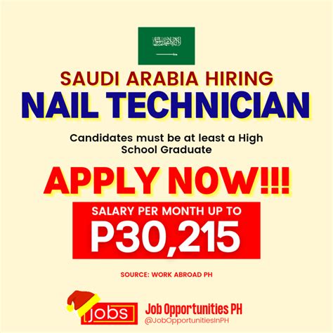 Hiring Nail Technician In Saudi Arabia Philippine Go