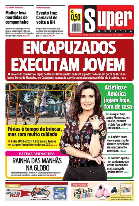 Bom dia esta é a capa do jornal super notÍcia deste domingo veja os