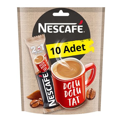 Nescafé 2si1 Arada Çözünebilir Kahve 10g 10 lu Paket Migros