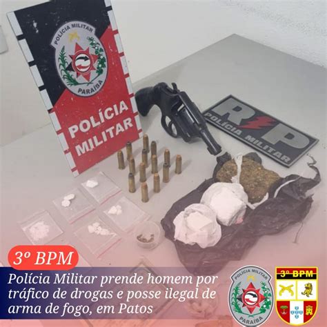 Polícia Militar prende homem por tráfico de drogas e posse ilegal de