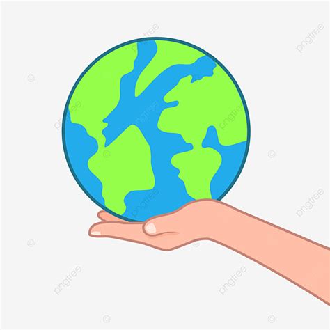 Mano De Dibujos Animados Sanar Al Mundo Día De La Madre Tierra Manos