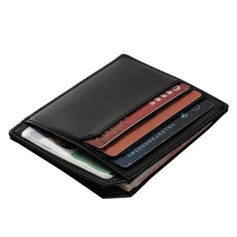 Carteira Masculina Slim De Bolso Pequena Couro PU