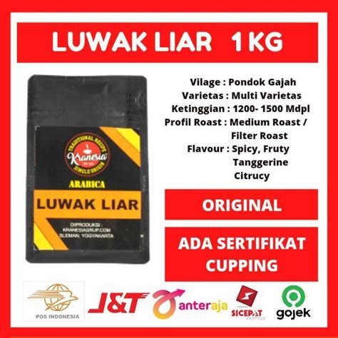 Jual Biji Kopi Bubuk Arabika Luwak Liar Kg Arabica Gayo Premium Asli