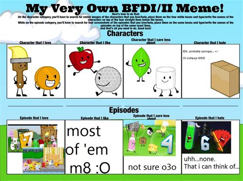 Inanimate Insanitybfdi Meme By Blueberryjam789 On Deviantart