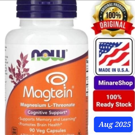 Jual Now Foods Magtein Magnesium L Threonate Cognitive Memory 90 Veg