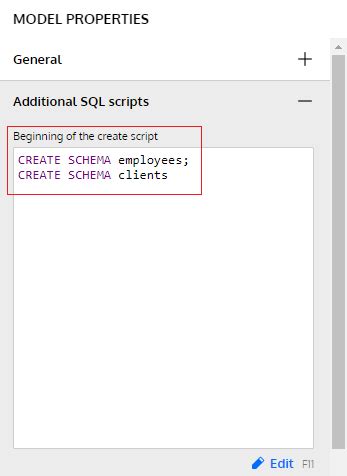 How To Put Tables In A Vertabelo Data Model Into A Particular Schema
