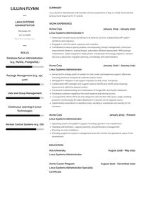 Linux Systems Administrator Resume Examples And Templates