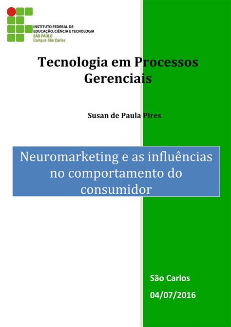 PDF Tecnologia Em Processos Gerenciais Ifspsaocarlos Edu