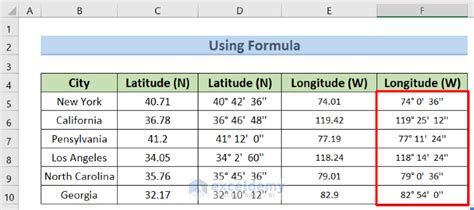 How To Format Latitude And Longitude In Excel Two Methods