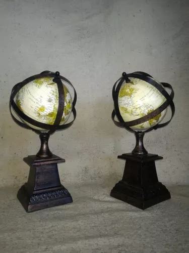 Globo Terraqueo Mapamundi Astrolabio Giratorio Mapa Antiguo En Venta En