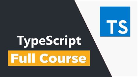 Typescript Tutorial For Beginners Full Course Youtube